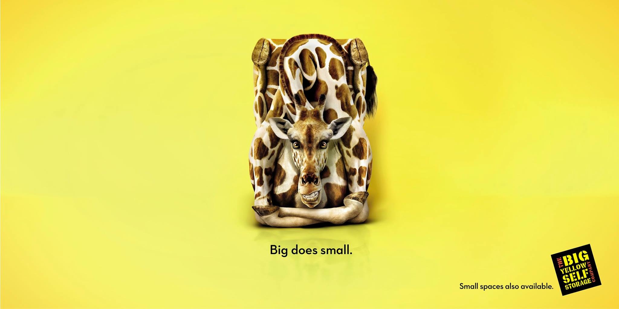 Big Yellow Storage Print Advert By CHI & Partners: Giraffe | Ads of the ...
