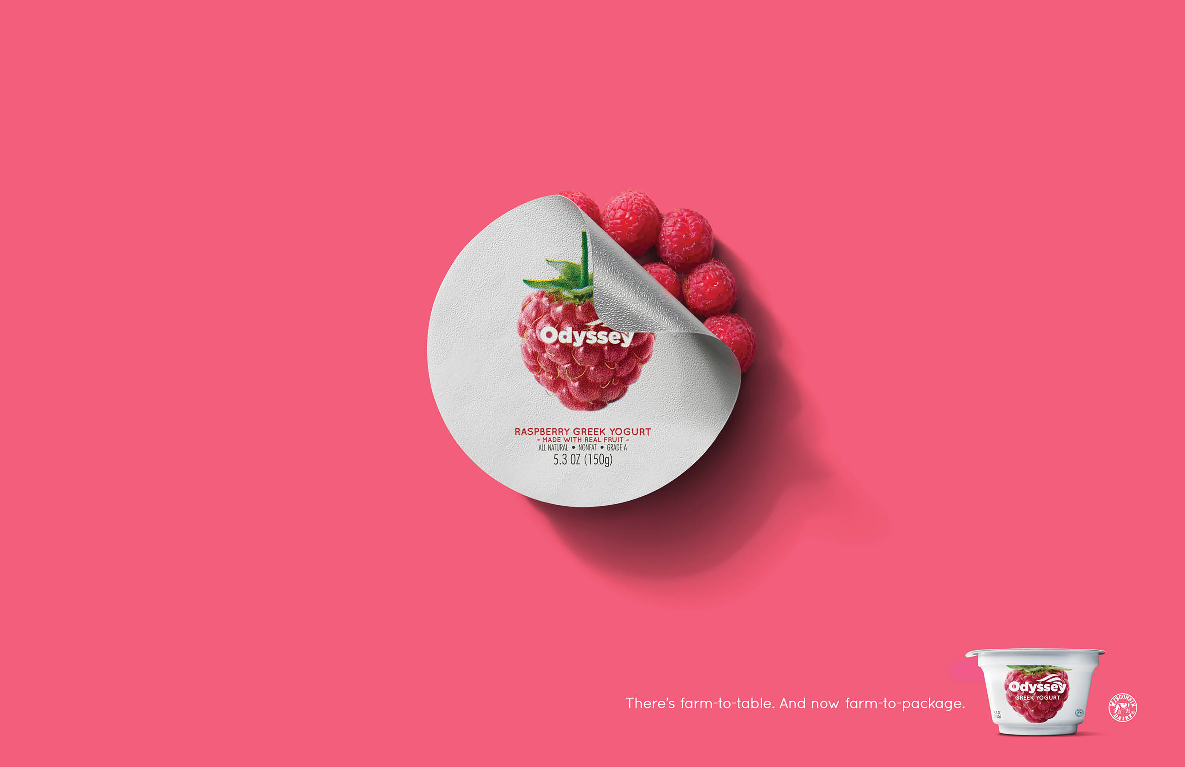Odyssey Greek Yogurt Print Advert By STIR: Raspberry | Ads of the World™