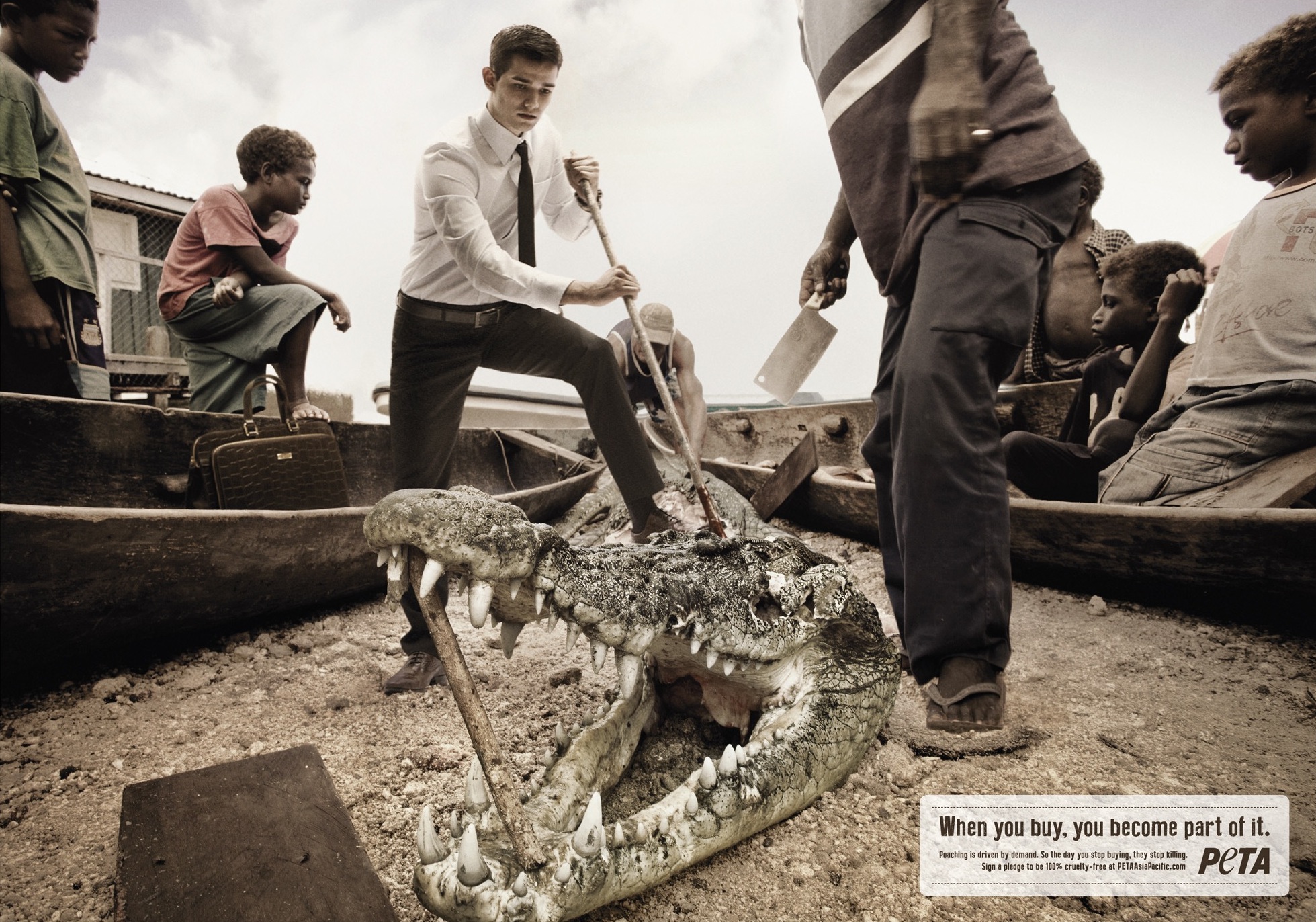 PETA Print Advert By Lowe: Crocodile | Ads of the World™