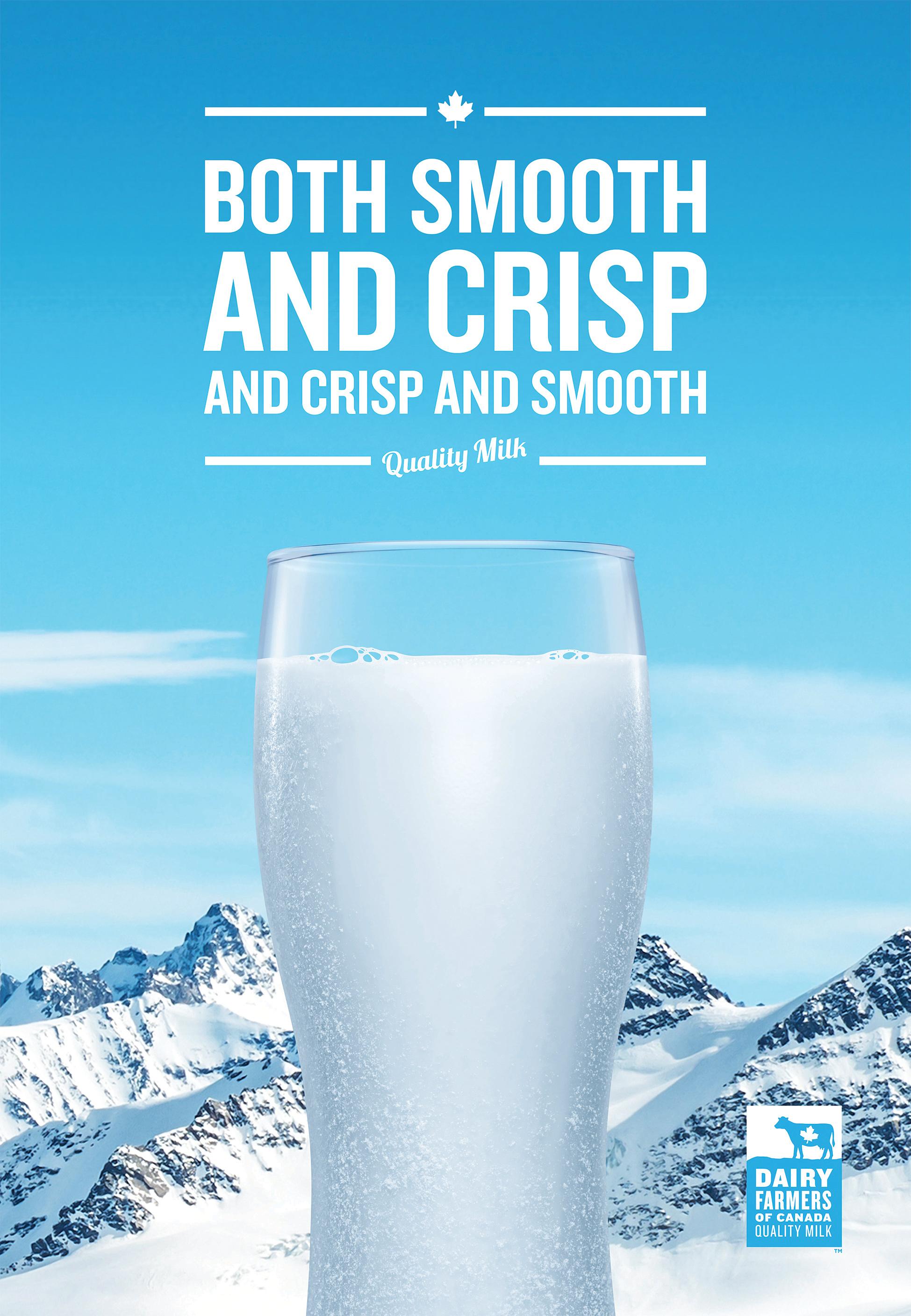 Dairy Farmers of Canada Print Advert By DDB: Smooth and crisp | Ads of ...
