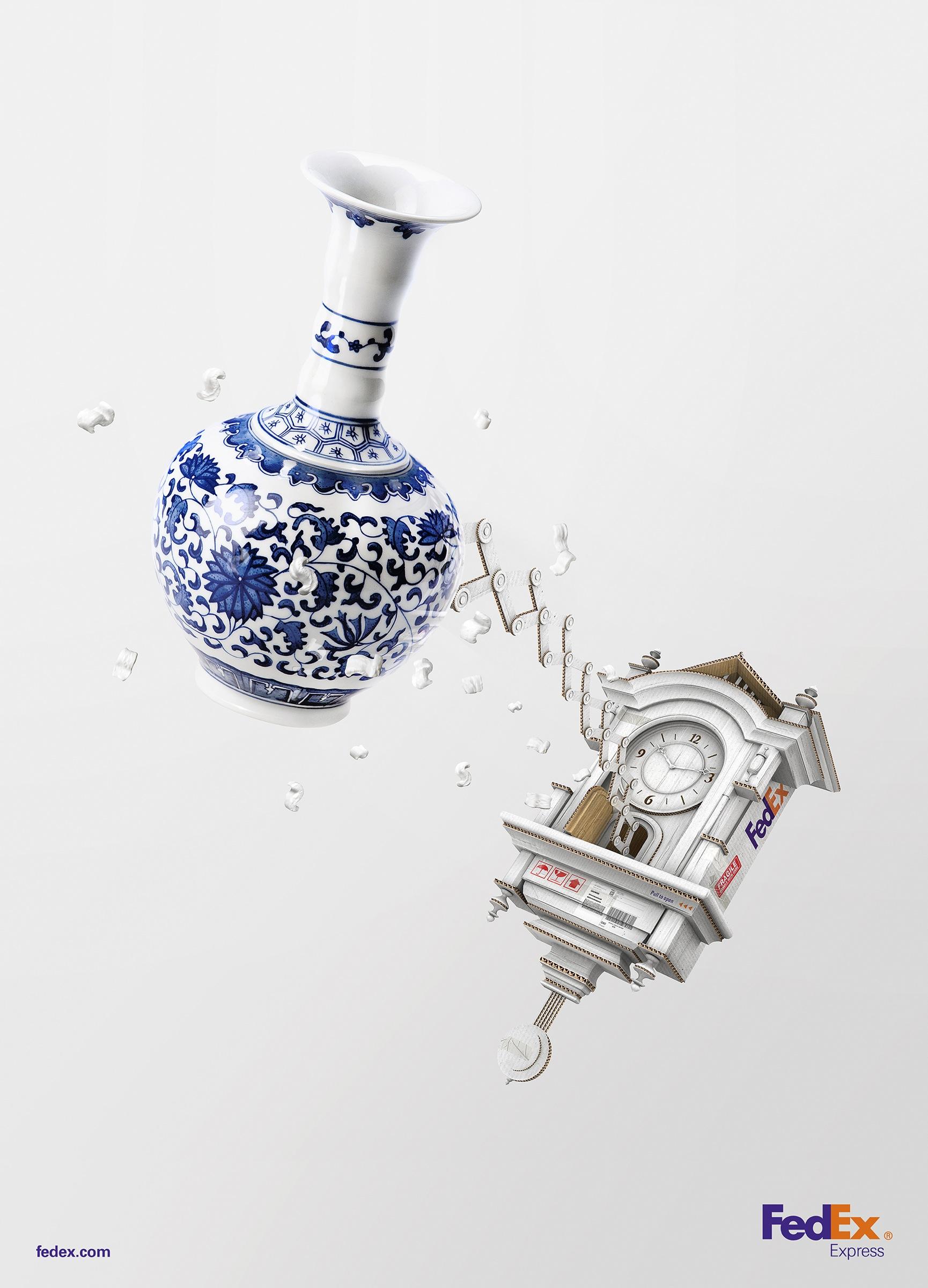 FedEx Print Advert By Y R Cuckoo Vase Ads Of The World fedex-print-advert-by-y-r-cuckoo-vase-ads-of-the-world