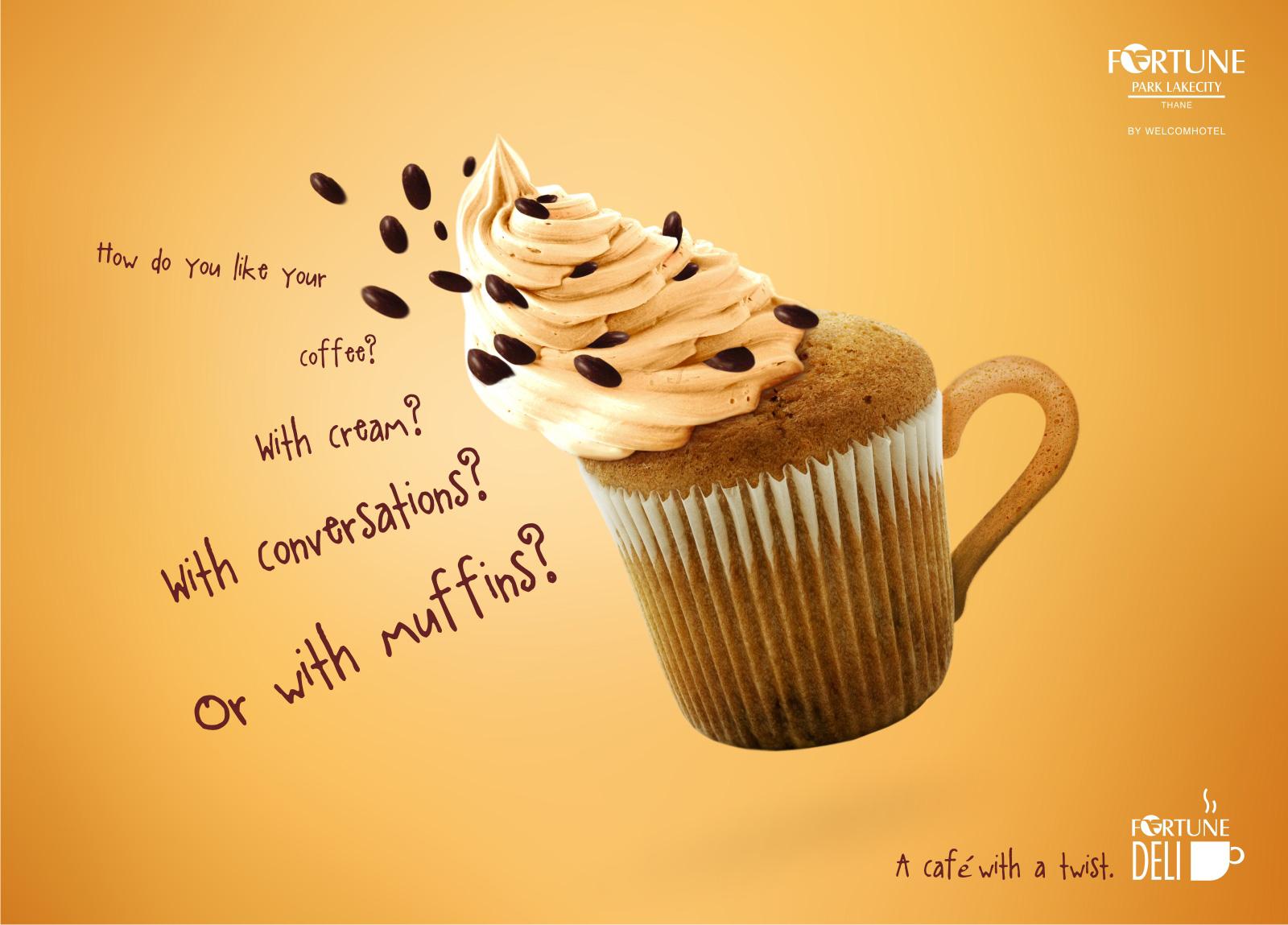 Fortune Deli Print Advert By Origin Beanstalk: Muffins | Ads of the World™