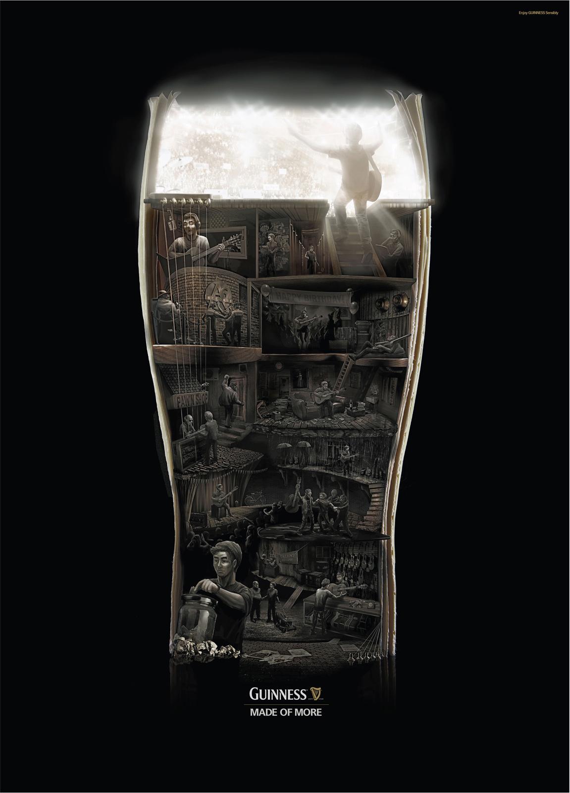 Guinness Print Advert By BBDO: Rock to the top | Ads of the World™