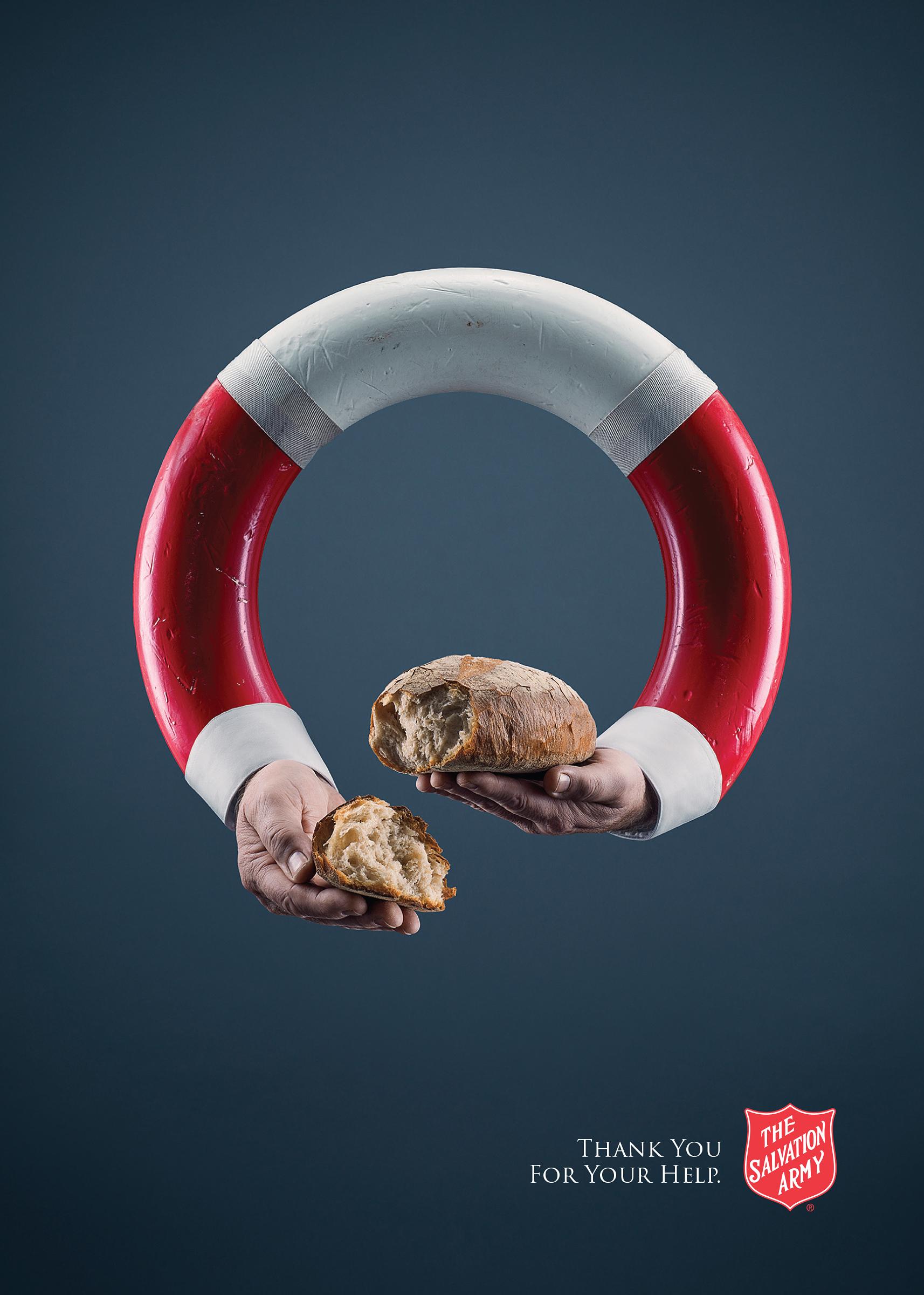 Salvation Army Print Advert By Make it Simple Oy: Life saver - Bread ...